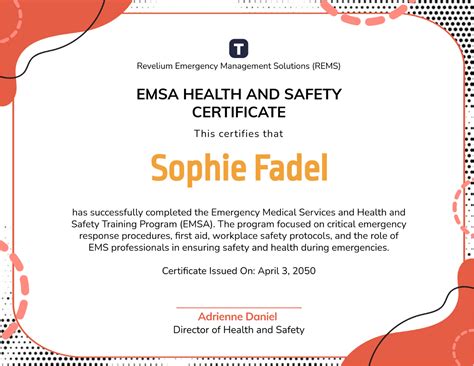 Emergency Medical Treatment Certificate