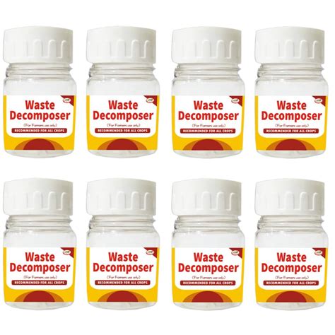 Fast Waste Decomposer 8 Bottles Compost Maker For Kitchen Waste Leaf