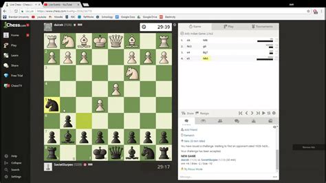 Chess Colle System Indian Defense Traxler Counterattack Youtube