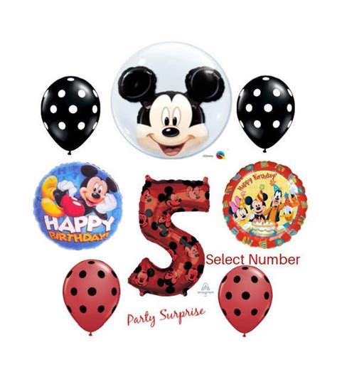 Mickey Mouse Double Bubble Balloon 24 Package Happy Birthday Mickey Mouse Banner Party Balloons
