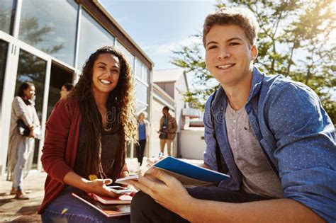 We Help Each Other By Sharing Our Knowledge Two Students Studying