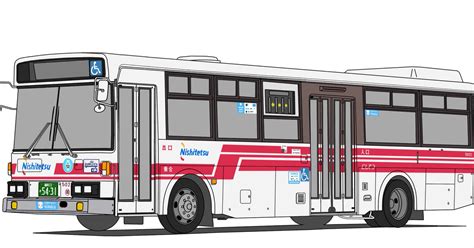 西日本鉄道 【バスイラスト】西鉄バス 西工58mc U Jp211ntn にとするするめのイラスト Pixiv