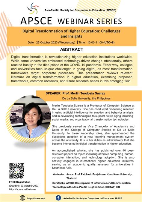 Apsce Webinar Series