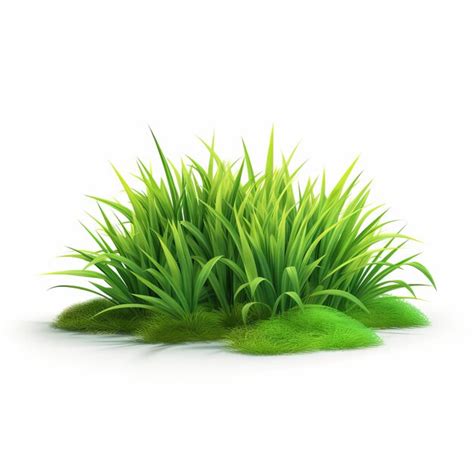 Premium Ai Image Semirealistic Grass Scene On White Background