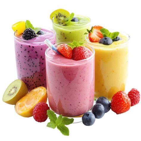 Refreshing Fruit Smoothies Featuring Vibrant Flavors And Fresh
