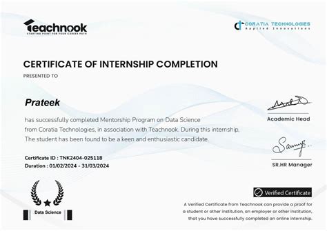 Datascience Internship Teachnook Coratiatechnologies Learningjourney Skillsdevelopment