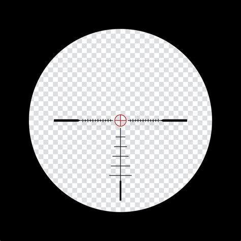 Realistic Sniper Scope Crosshairs View Sniper Sight With Measurement