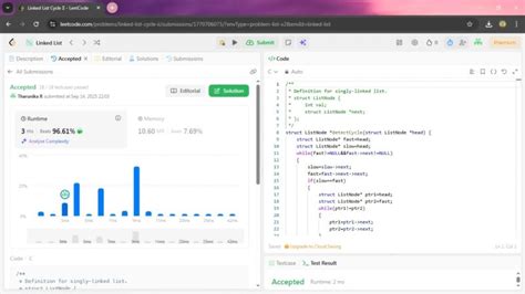 100daysofleetcode Linkedlist Twopointers Cprogramming