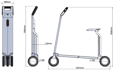 Electric Scooter On Industrial Design Served Foldable Electric Bike