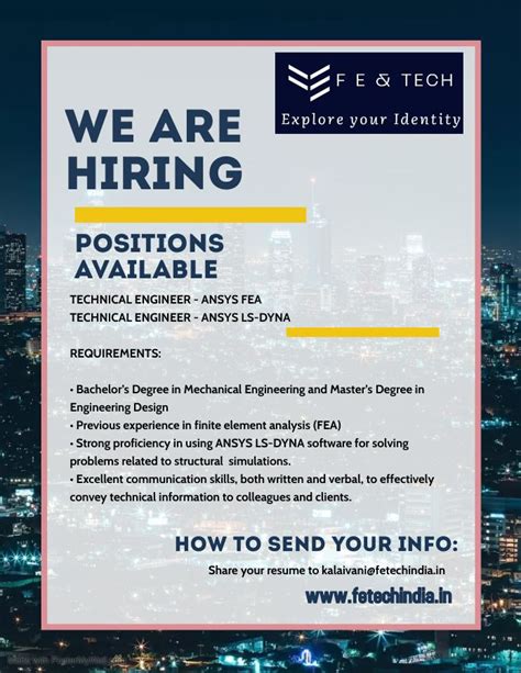 F E And Tech On Linkedin Technicalengineer Engineeringjobs