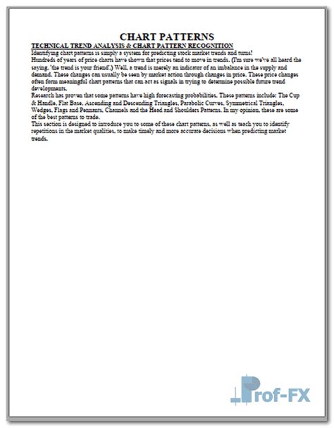 Technical Trend Analysis Chart Pattern Recognitionpdf Prof Fx