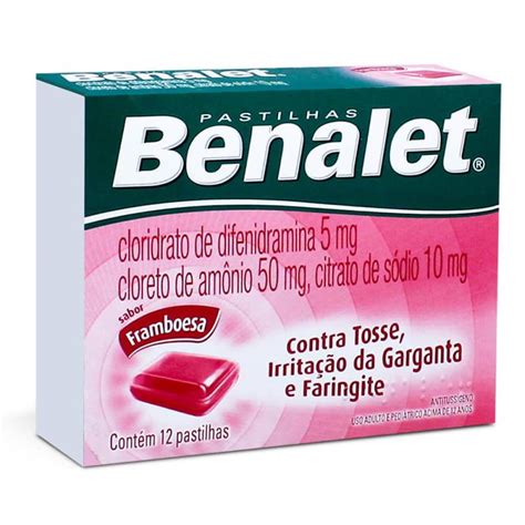 Indicações Para Que Serve E Bula Benalet 55010 Mg Com 12 Pastilhas