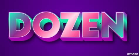 Dozen Text Effect And Logo Design Word