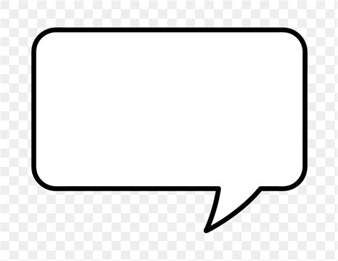 Rectangle Speech Bubble Png Outline Free Png Rawpixel