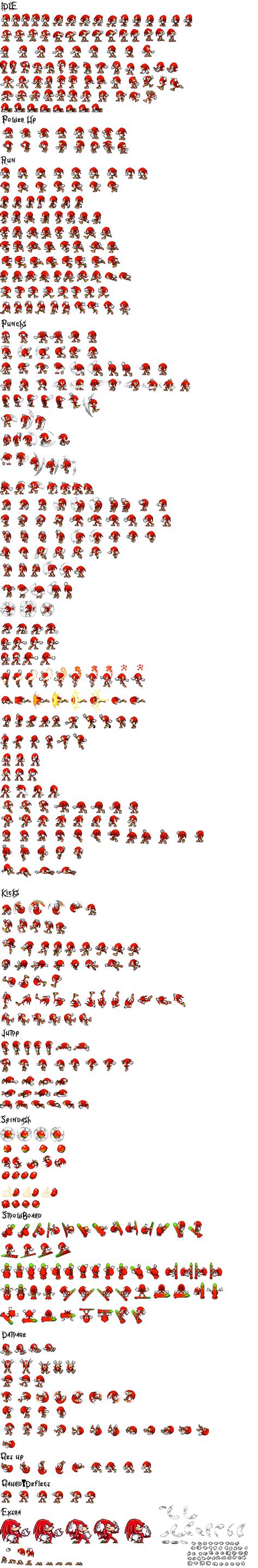 Knuckles Ultimate Sprite Sheet By Sonatathearchdemon On Deviantart