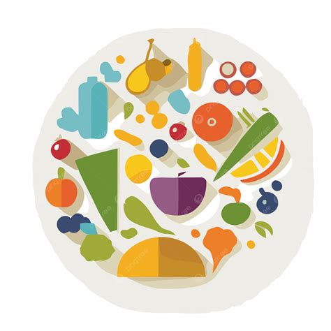 Circular Illustration Of Foods That Look Like Objects Vector A