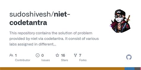 Github Sudoshiveshniet Codetantra This Repository Contains The Solution Of Problem Provided