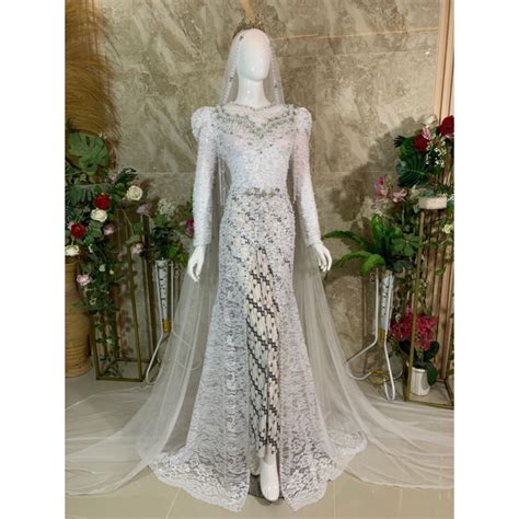 Jual Kebaya Akad Putih Sunda Siger Shopee Indonesia