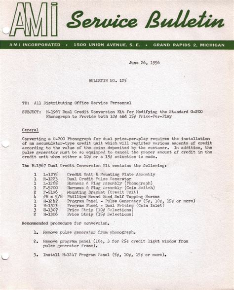 Ami Model G 200 With Credit Accumulator