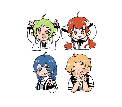 Eris Greyrat Roxy Migurdia Sylphiette And Rudeus Greyrat Mushoku