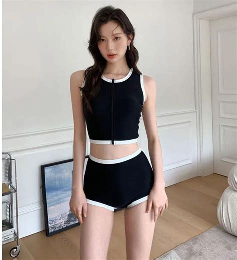 심플 조끼반팔 투피스 세트 반바지 수영복 수영장 호캉스 바닷가 휴양지룩 수영복 비치웨어 온천 풀파티 워터파크 모노키니 레쉬가드