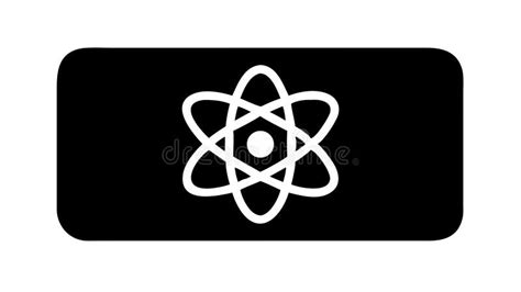Black Rectangle With A White Atom Symbol Representing Science Vector Design Generative Ai