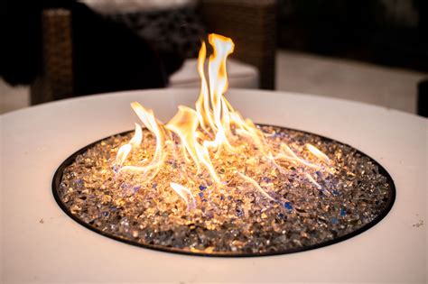 Oriflamme Fire Pit Outdoor Fire Pit Coffee Original Table White