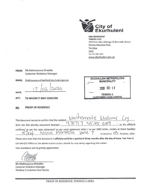 City Of Ekurhuleni Pdf