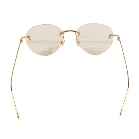 Mens Ct0094o 003 Round Rimless Eyeglasses Copper Luxury Fashion