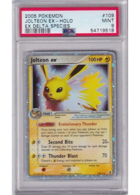 Jolteon Ex Psa 9 Gradede Pokemon Kort På Pokemonsdk