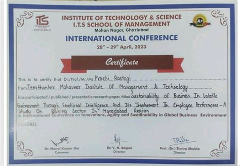 Research Paper International Conference Dr Prachi Rastogi