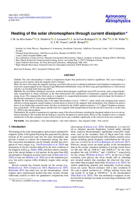 pdf heating of the solar chromosphere through current dissipation