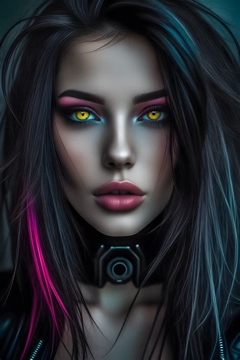 Download Ai Generated Woman Cyberpunk Royalty Free Stock