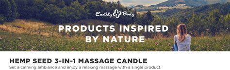 Earthly Body 6oz Soy Hemp Massage Candles Lovers