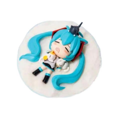 Hatsune Miku Q Version Chibi Figure Sleeping Pose Lying Down Anime Model Collectible Toy 2025new