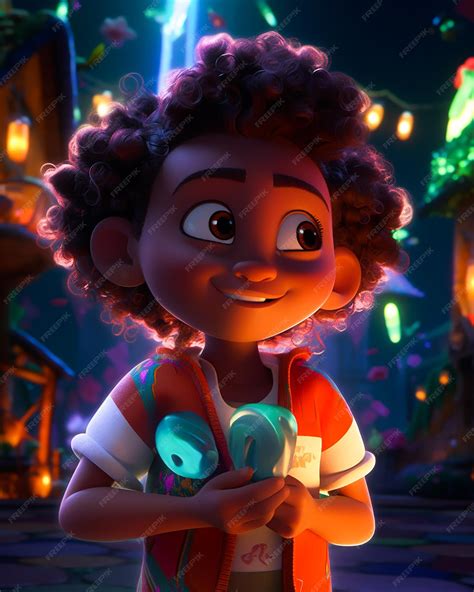 Un Personnage De Dessin Animé Avec Un Sourire Sur Son Visage Et Les Mots Pixar Sur Le Devant