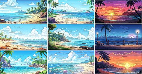 Background Pixel Beach 1 2d 環境 Unity Asset Store