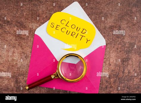 Sign Displaying Cloud Security Word Written On Imposing A Secured