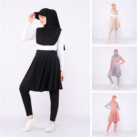 Jual Set Rok Legging Laging Leging Lejing Clana Celana Cewek Panjang Premium Skirt Sport Jogging