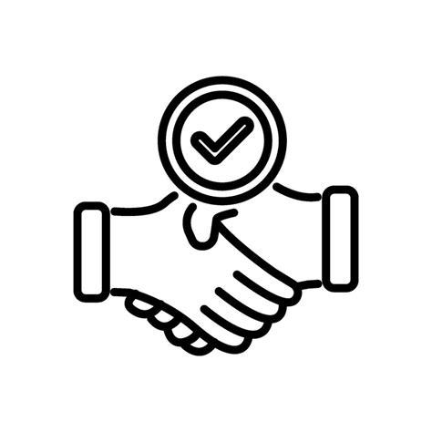 Trusted Icon Vector In Line Style 37207442 Vector Art At Vecteezy