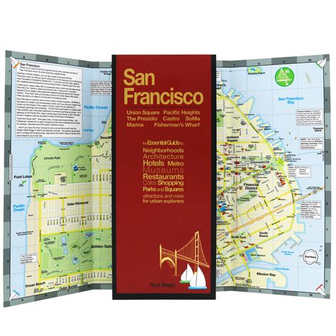 San Francisco City Center Foldout Travel Map Red Maps Red Maps
