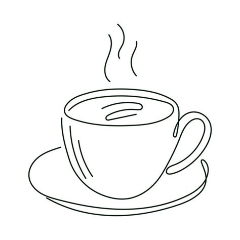 Coffee Cup Line Drawing Vector Art Icons And Graphics For Free Download