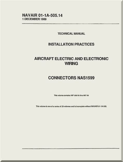 Technical Manual Installation Practices Aircraft Electric And