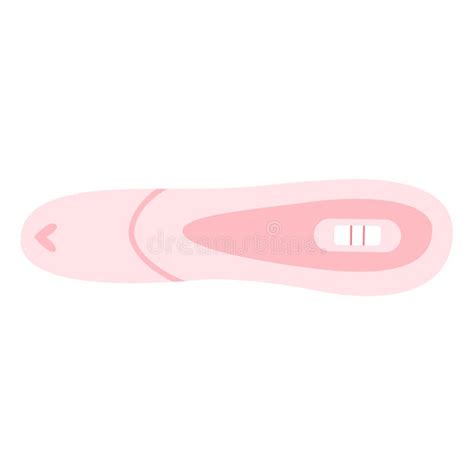 Pregnancy Test With Positive Result Two Lines Feminine Pregnant Stick