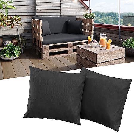 Vicco Loungekissen Palettenkissen Gartenkissen Anthrazit 2er Set Balkonkissen Online Kaufen Bei