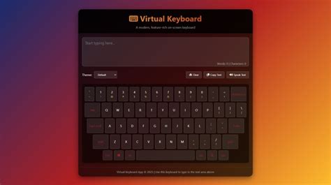 Virtual Keyboard App Using Html Css And Javascript With Source Code Sourcecodester