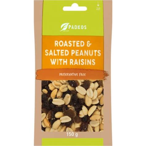 Padkos Roasted And Salted Peanuts And Raisins 150g Check That
