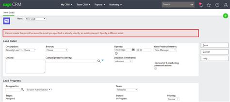 Avoid Duplicate Record Creation In Sage Crm Version 2020r1 Sage Crm