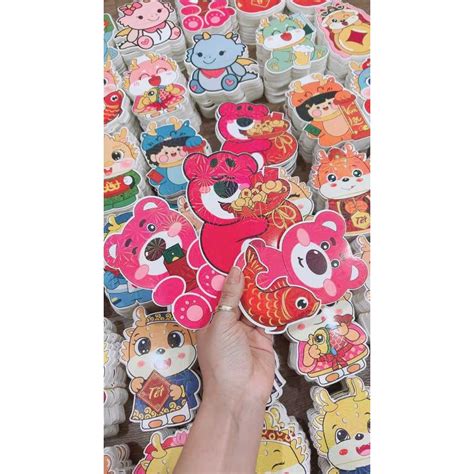 Bộ 100 Lì Xì Chipi Gấu Dâu Siêu Hot Chipi Gấu Dâu Shopee Việt Nam