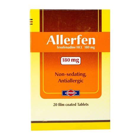 Allerfen 180 Mg 20 Tablets Bloom Pharmacy
